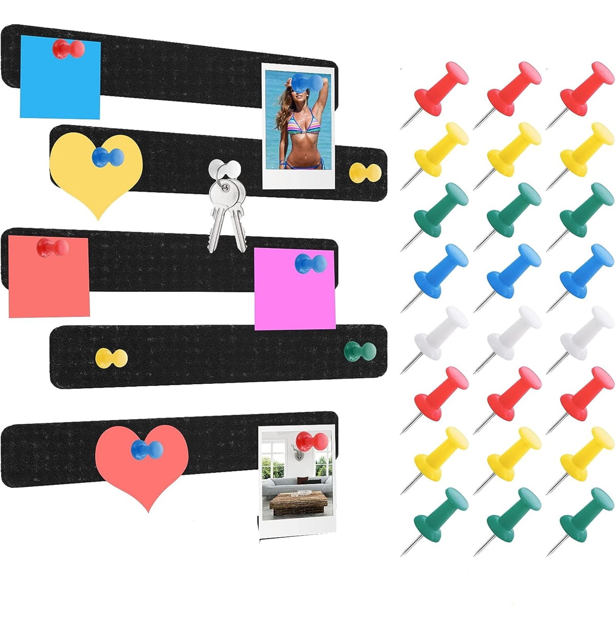 Felt Pin Board Bar Strips Bulletin Board，Bexikou Notice Board Self ...