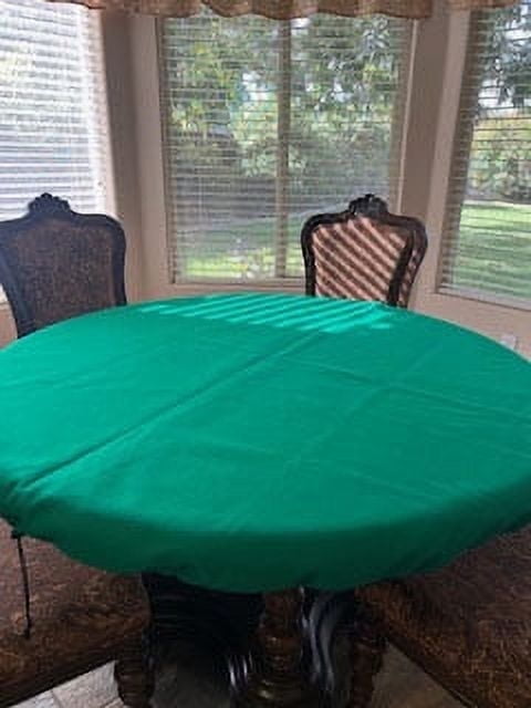 Felt Poker Table Cover - CASINO GREEN - fits 54" ROUND any Glass / Wood ...