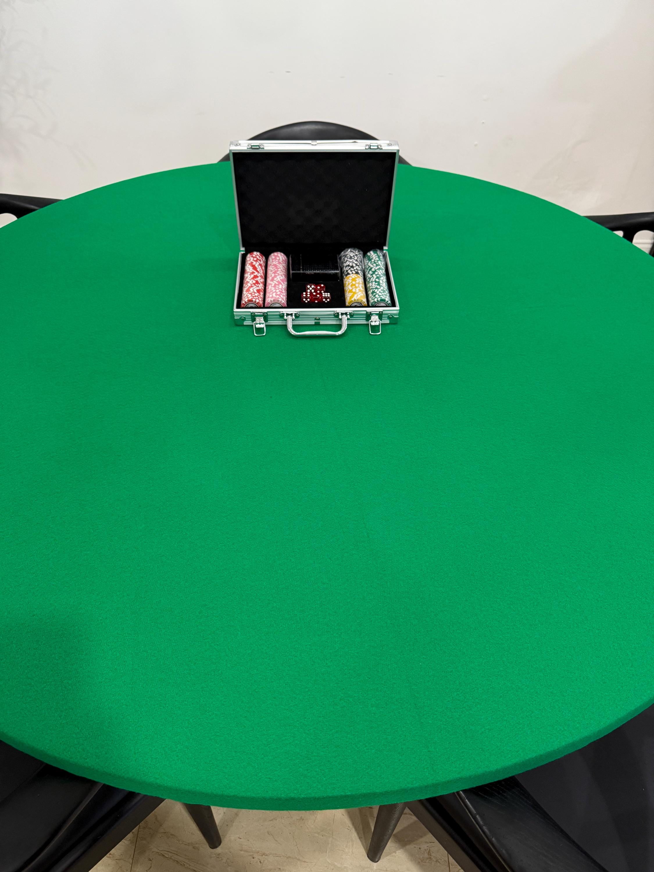 Felt Poker Table Cover for 48" round lifetime type table - Custom Made ...