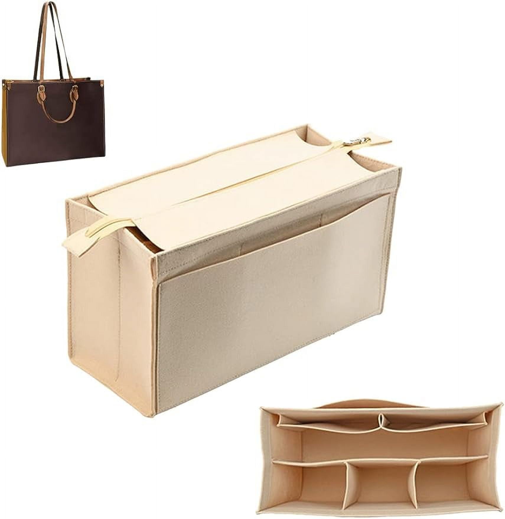 Felt Purse Organizer Insert Handbag Tote Shaper Organiser with Zipper ...