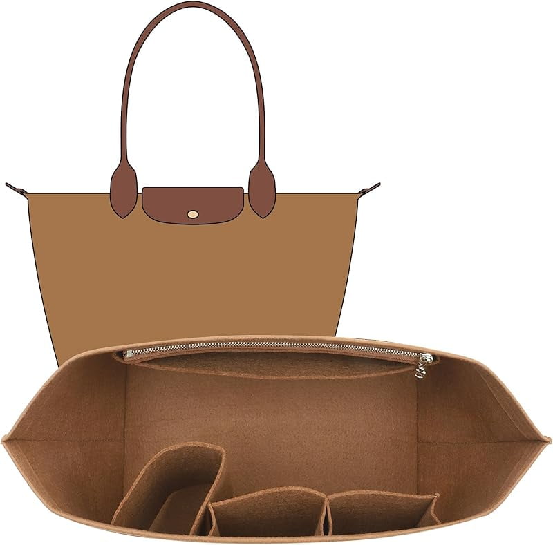 Felt Purse Organizer Insert for Longchamp Le Pliage L Tote Bag & M ...