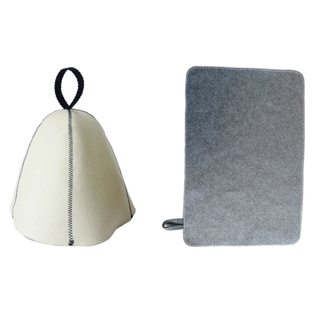 Felt Sauna Hat And Bath Bath Hat Bath Feltset Kit Bathroom Shower Mat ...