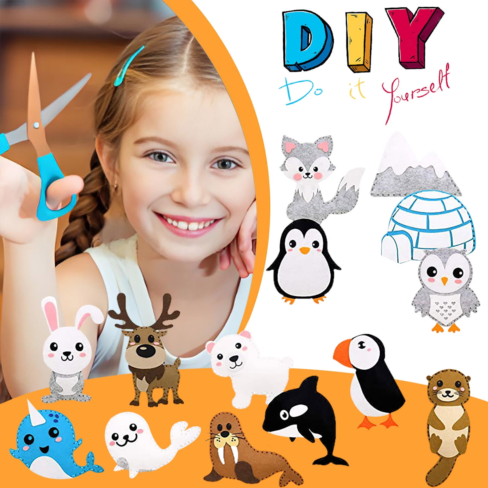 Felt Sewing Toys Set | DIY Hand Sewing Playset for Craft Enthusiasts ...