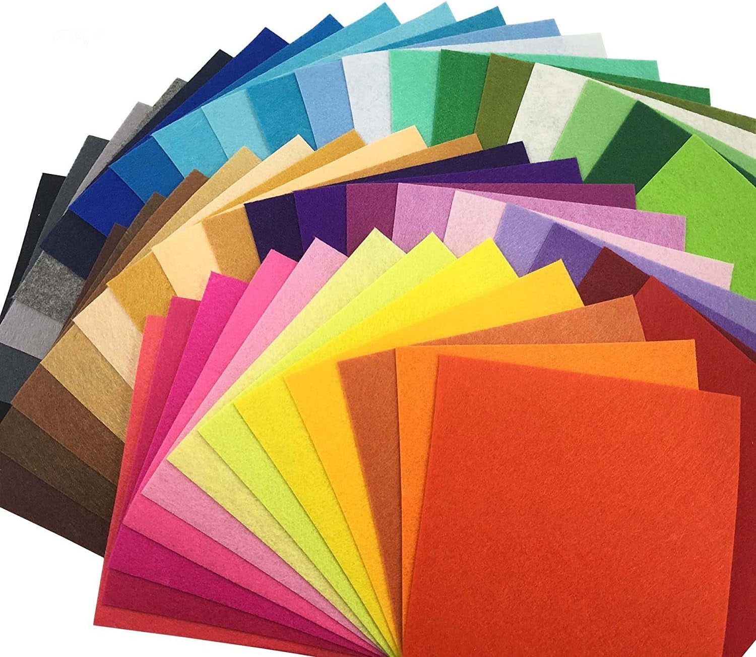 Felt Squares, Misscrafts 48pcs 8" x 12" 1mm Thick Soild Felt Fabric ...