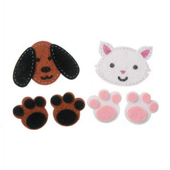 Felt Stickers Stitched Cat And Dog 24Pc - Walmart.com