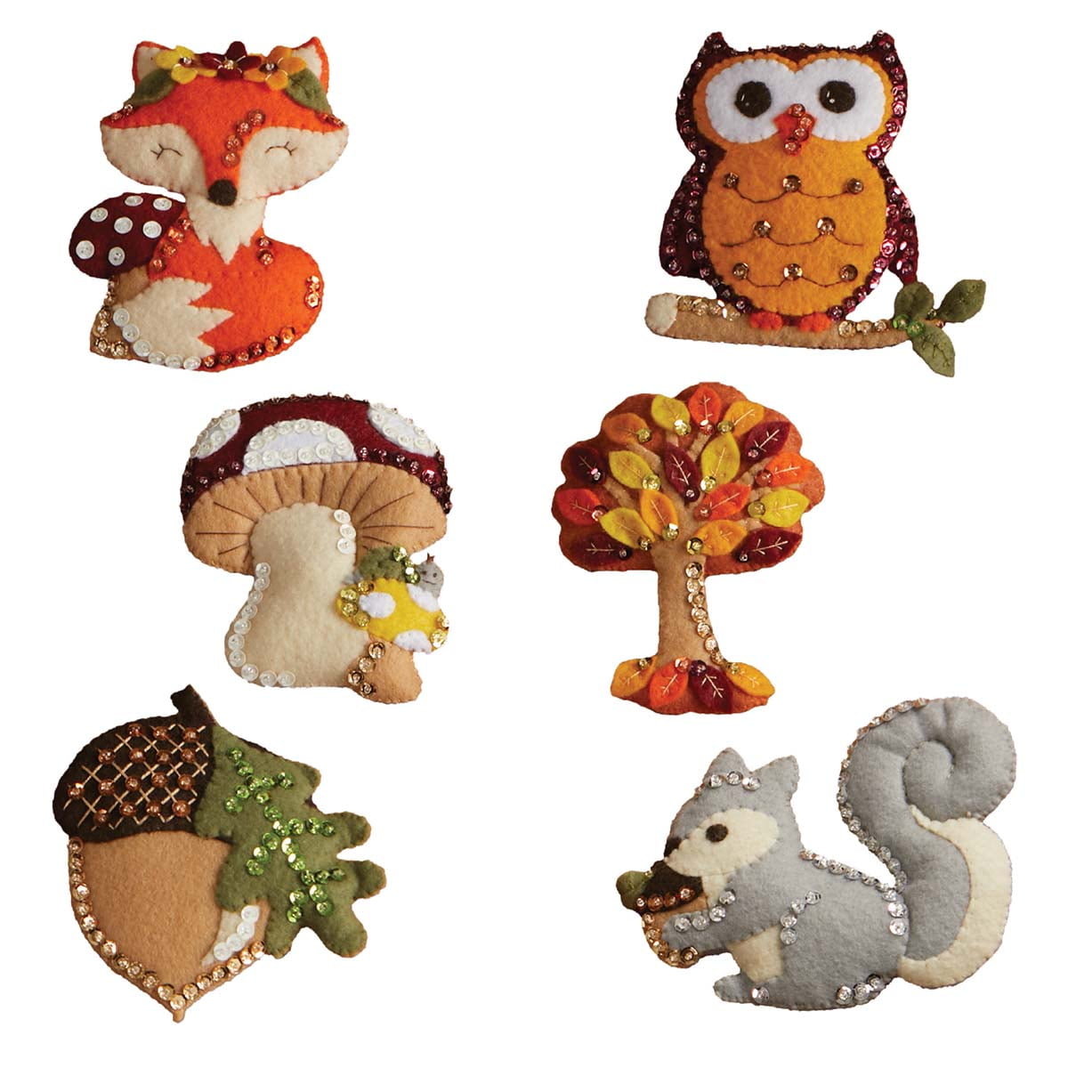 Felt Street™ Autumn Woodland Felt & Sequin Kit - Walmart.com