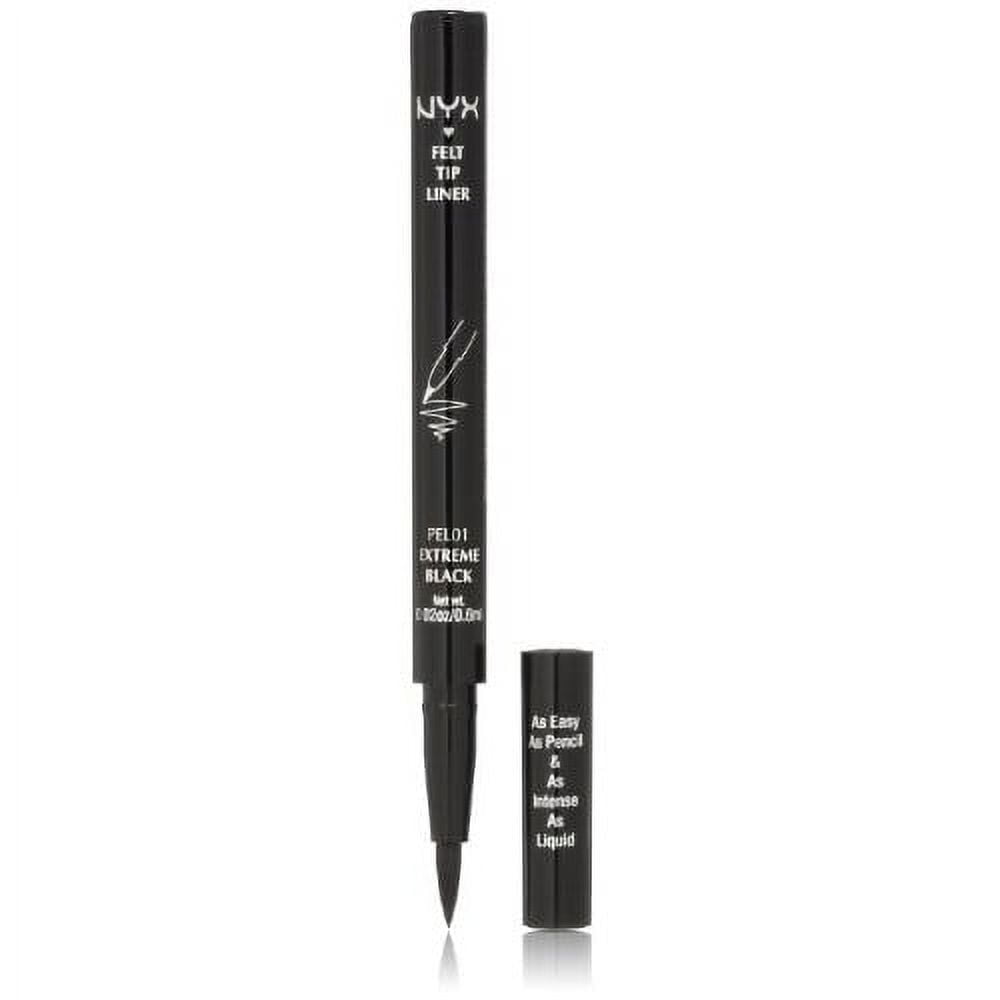 Felt Tip Liner Extreme Black, PartNo PEL01 [0.02oz], by Nyx Cosmetics ...