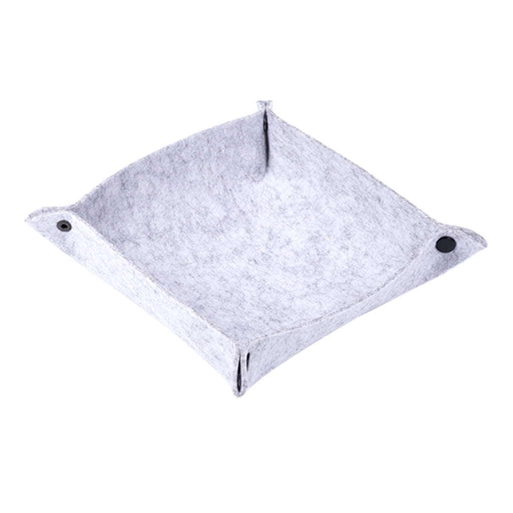 Felt Tray Board Game Foldable Storage Box Square Jewelry for Key Wallet ...