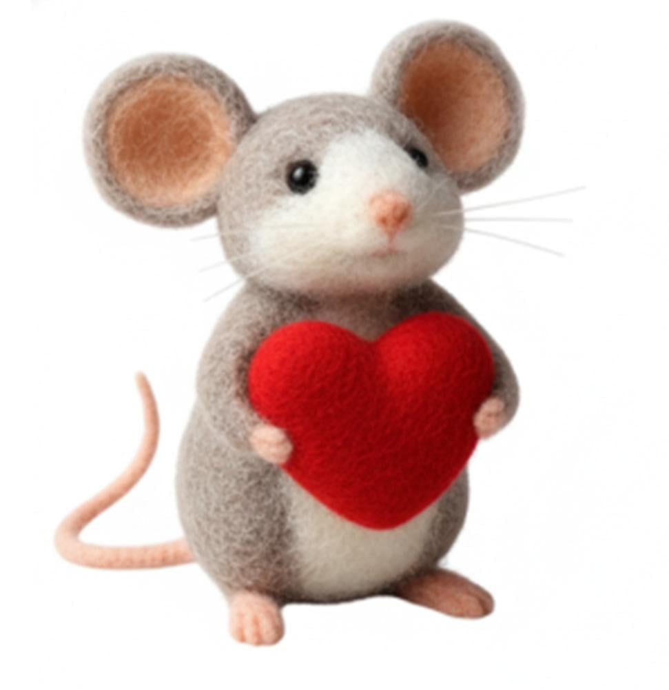 Felt Valentine Love Mouse Handmade Handing Mice Ornaments for ...