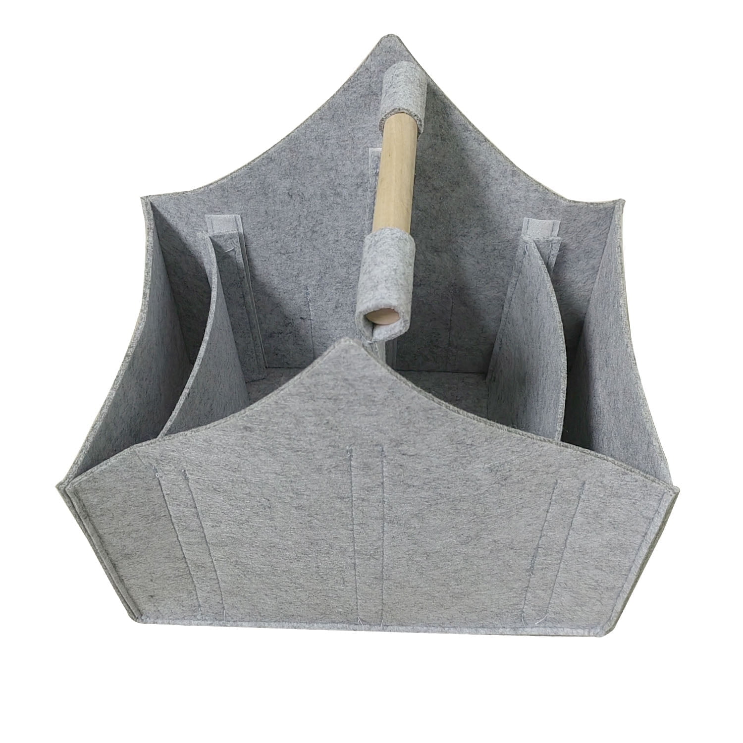 Felt newspaper basket, modern newspaper and magazine rack, large wooden ...