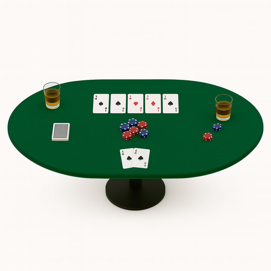 Feltectors Felt Tablecloth Oblong Poker Table Topper Oval Tables Cover ...