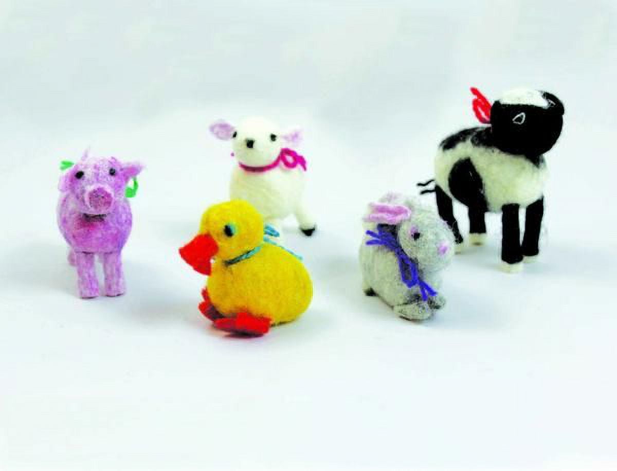 Felted Farm Animals - Craft Kit by Harrisville Designs (F596) - Walmart.com