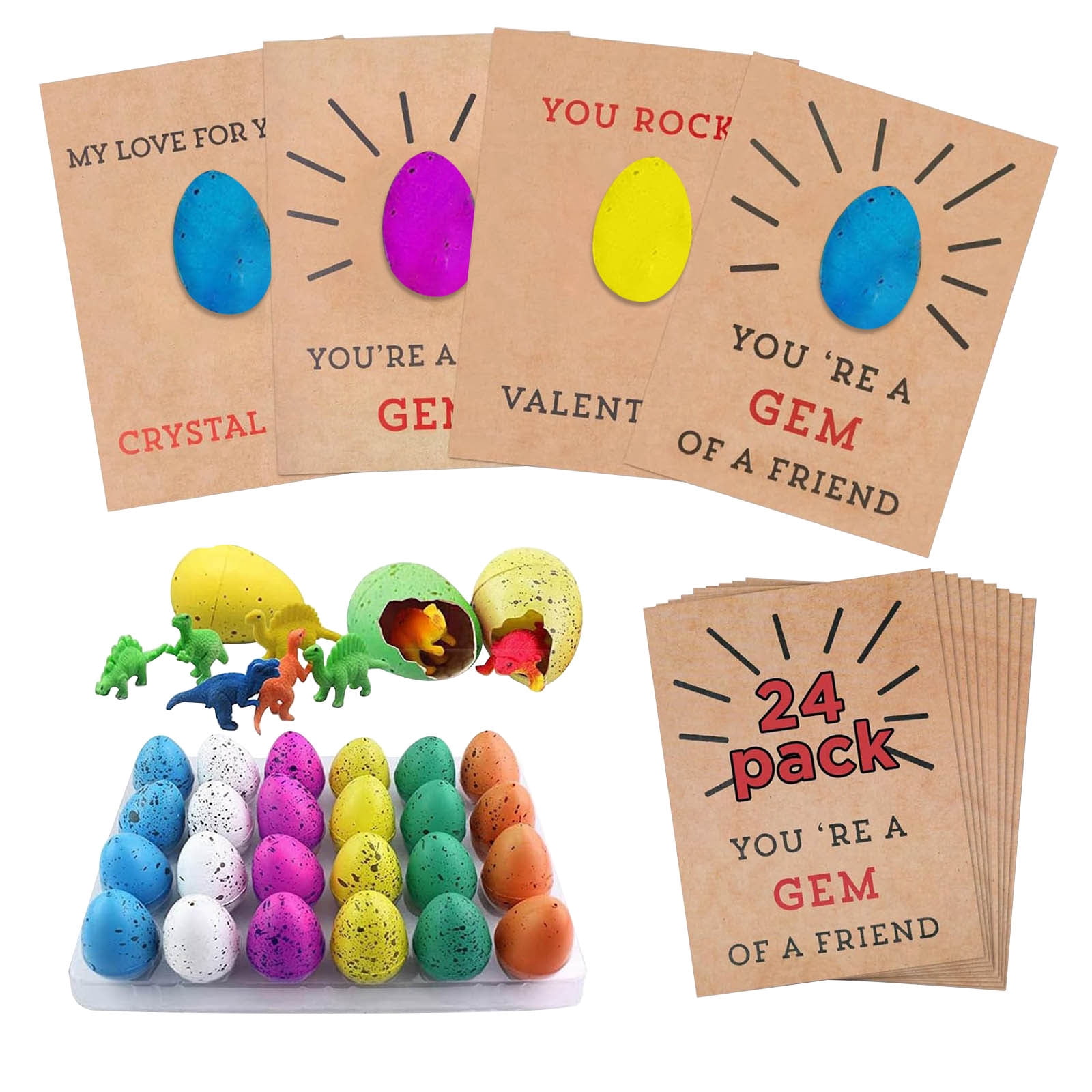 FELTREE Children's Valentine's Day Gift Funny Dinosaur Valentine's Day ...