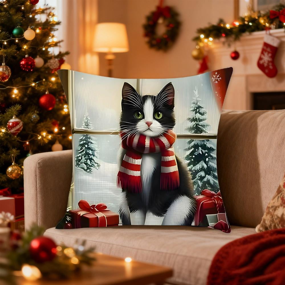 Christmas Cat Pillow