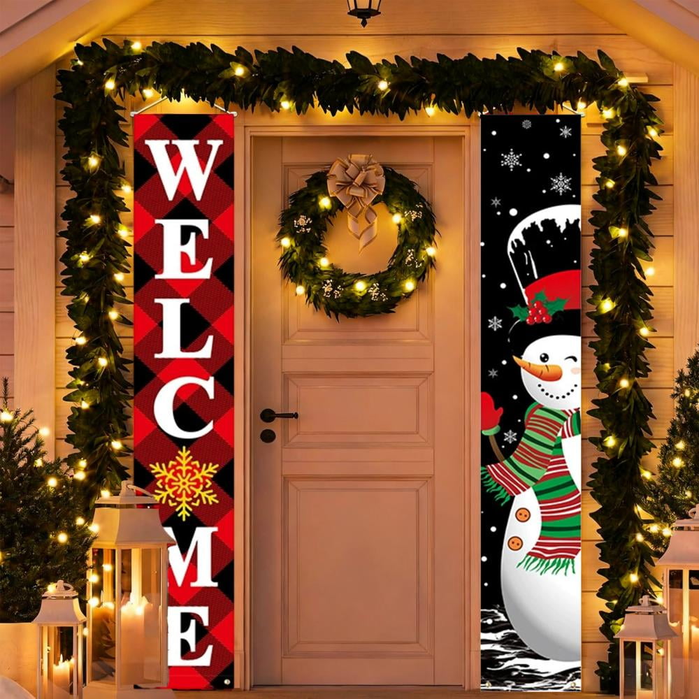 Feltree Christmas Couplet Door Hanging for Holiday Party Decoration ...