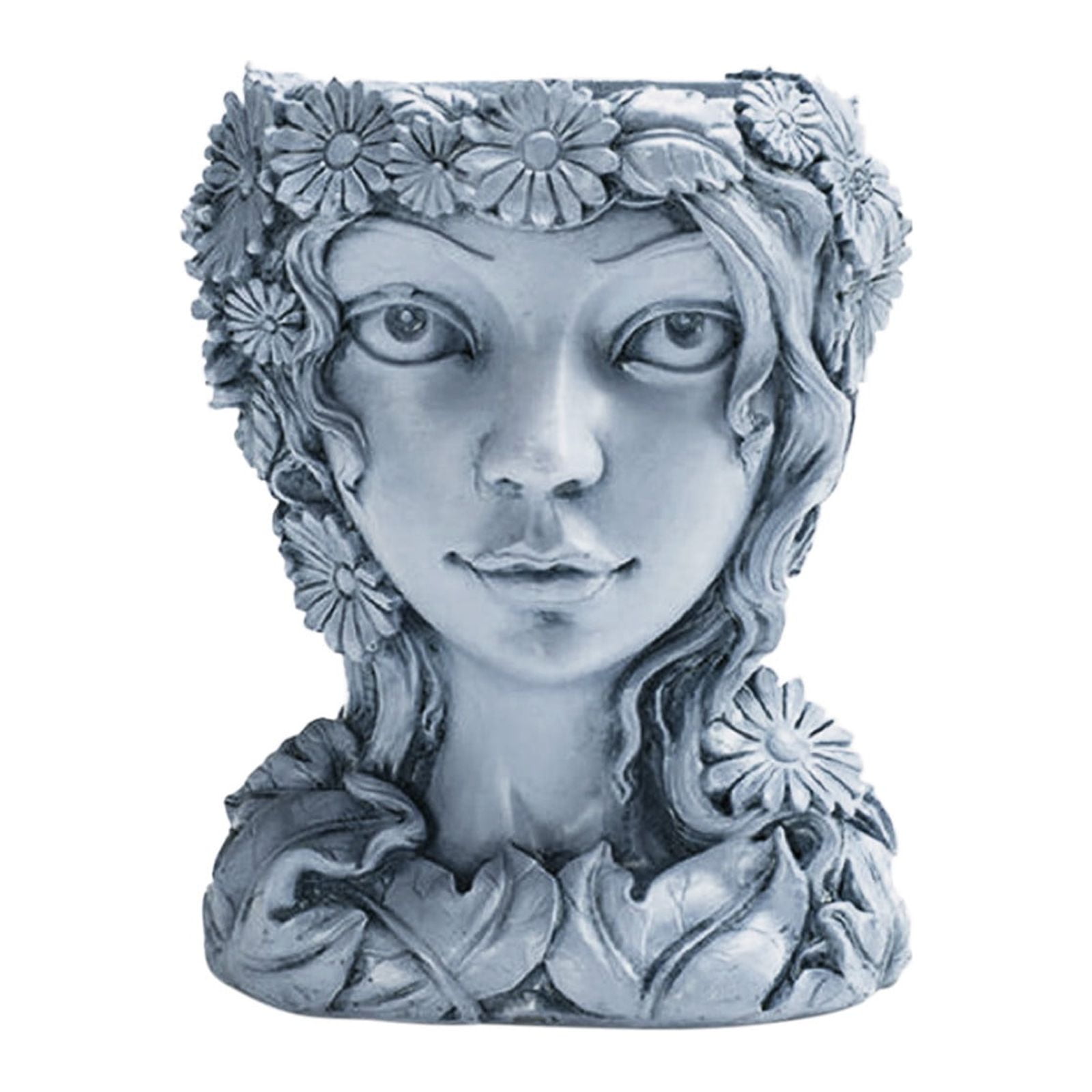 Feltree Resin Garden Head Planter, Decorative Girl Statue Flower Pot ...