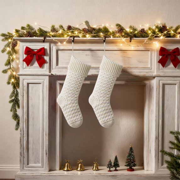 Feltree Large Christmas Stocking for Fireplace Mantel Decor, Gift ...