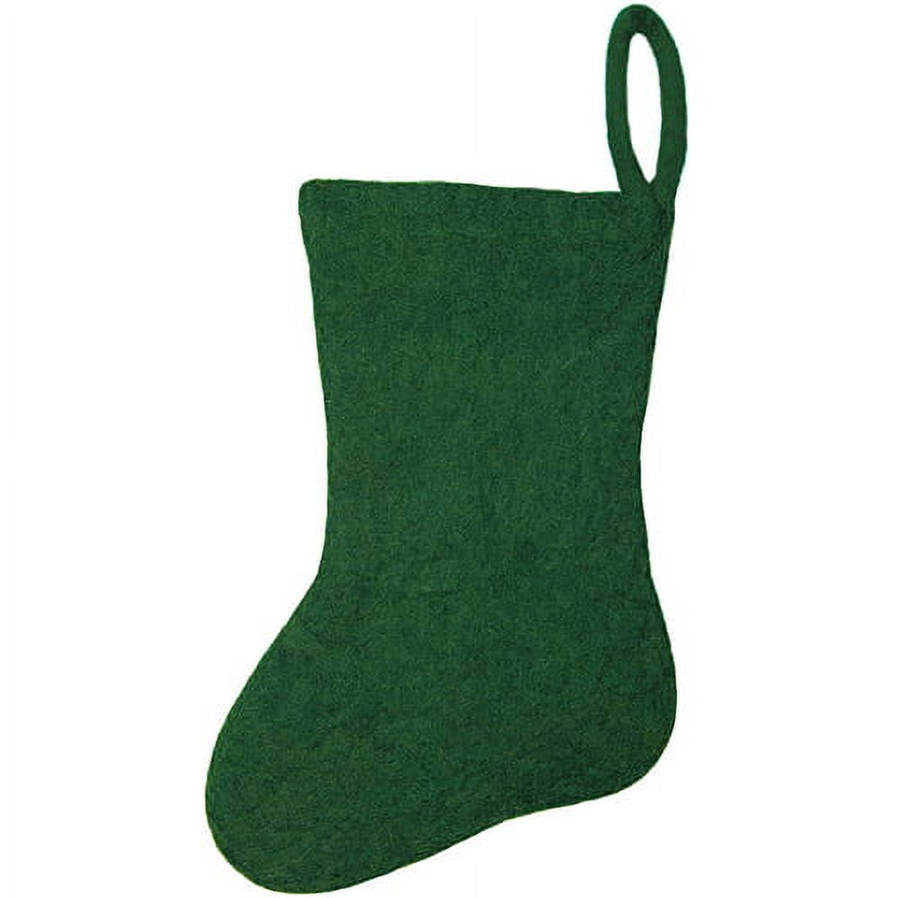 Feltworks Stocking-Green Stocking - Walmart.com