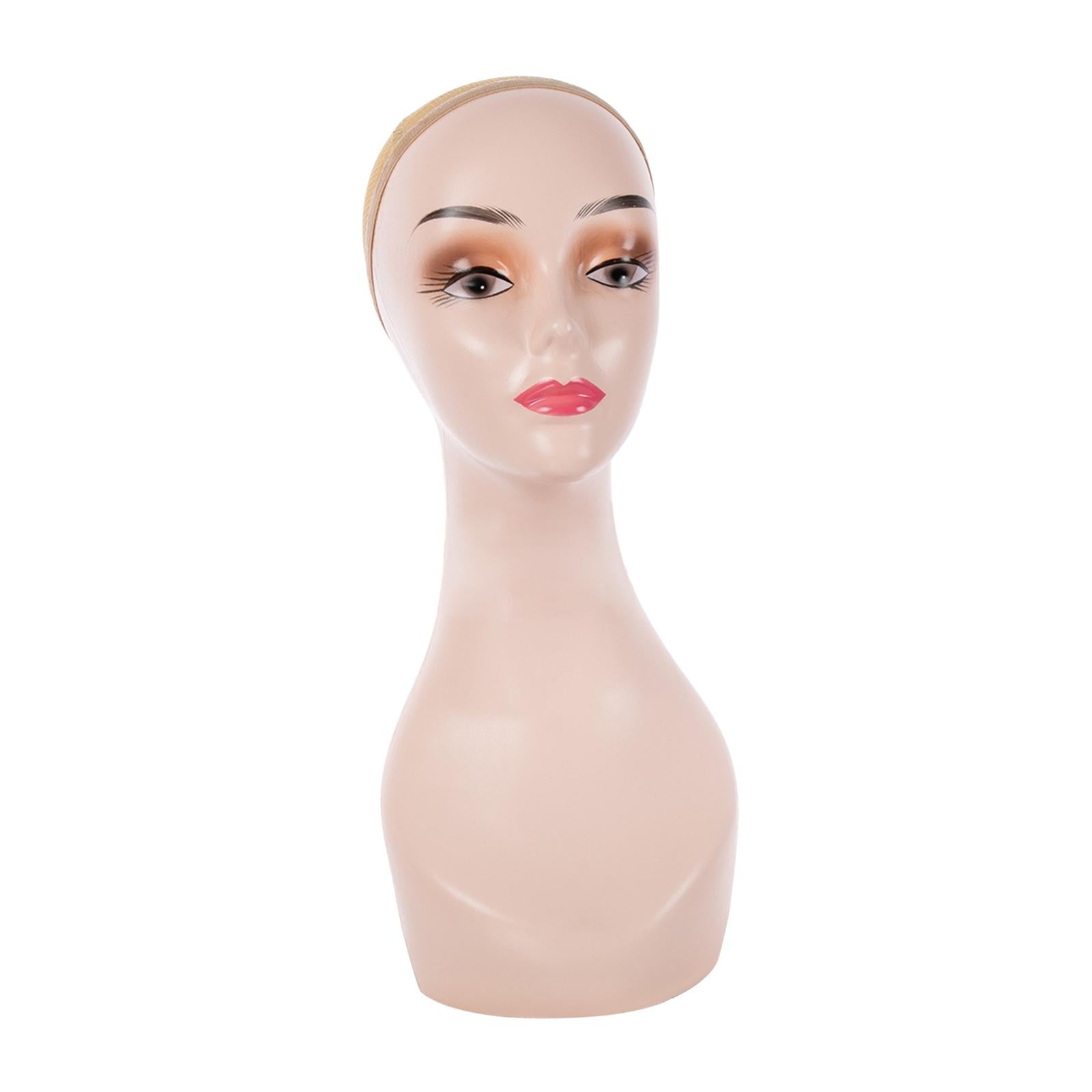 Female Bald Mannequin Head Display Model Long Neck with Makeup ...