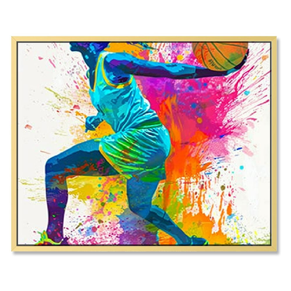 Female Basketball Player Sport Abstract Wall Art Print , Ideal for Girl ...