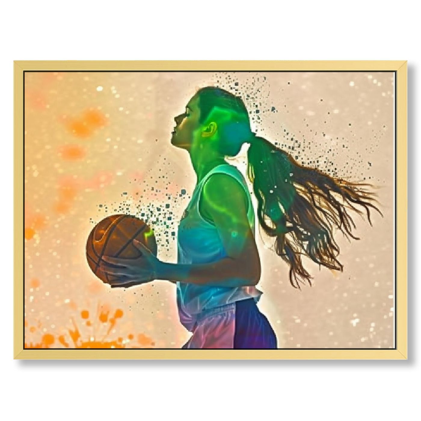 Female Basketball Player Sport Abstract Wall Art Prints , Ideal for ...