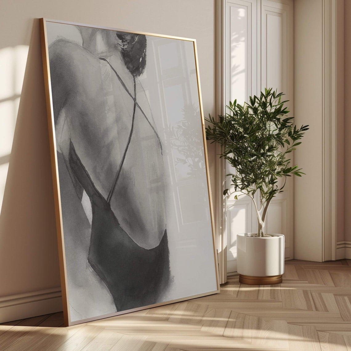 Female Body Wall Art Print · Black And White Woman Poster · Feminist ...