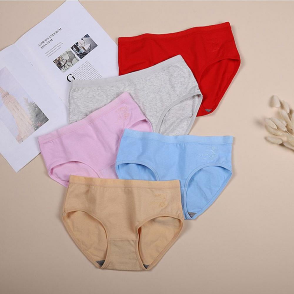 Female Briefs,Women Panties,Cotton Underpanties,Lady Middle Waist ...