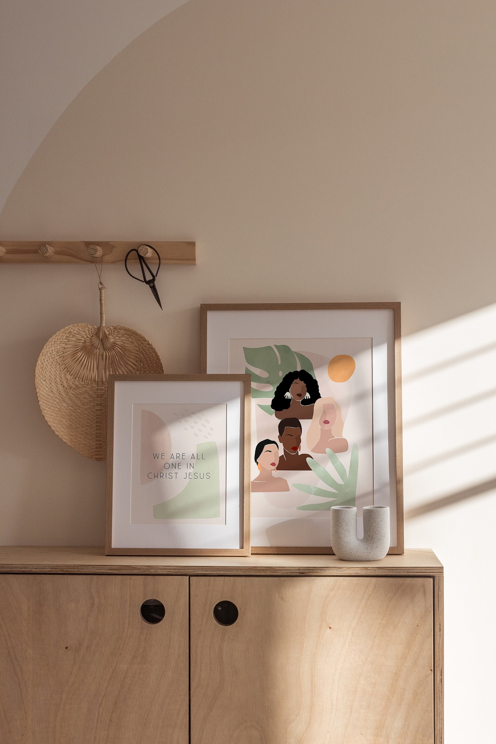 Female Christian Wall Art , Unity , | Modern Scripture Decor ...