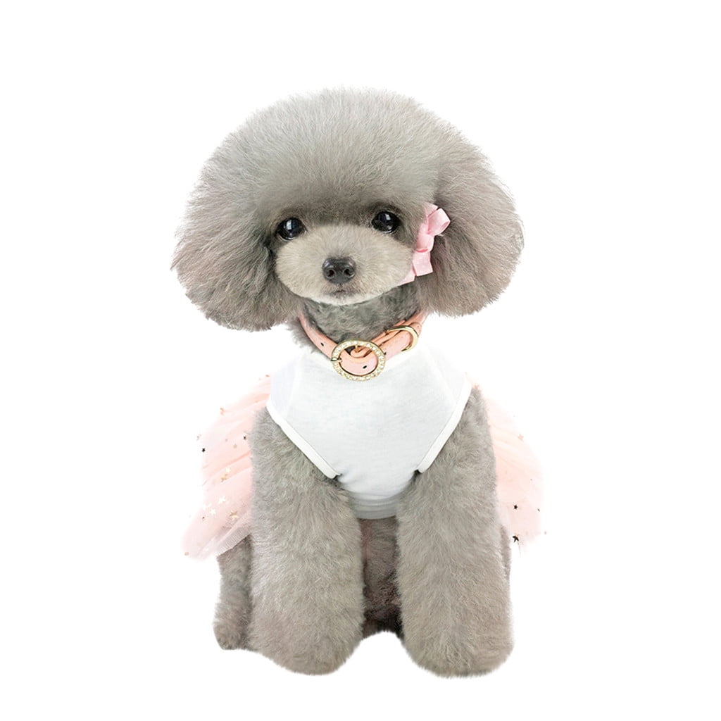 Female Clothes for Small Dogs Dog Pet Bottoming Rabbit Print Dress ...