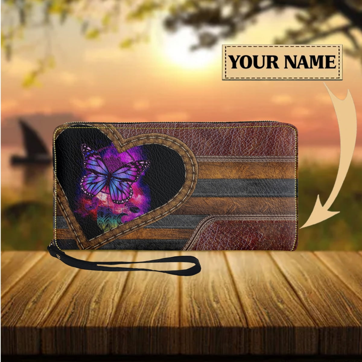 Female Colorful Butterfly Luxury Brand Design Long Clutch Wallet 2024 ...