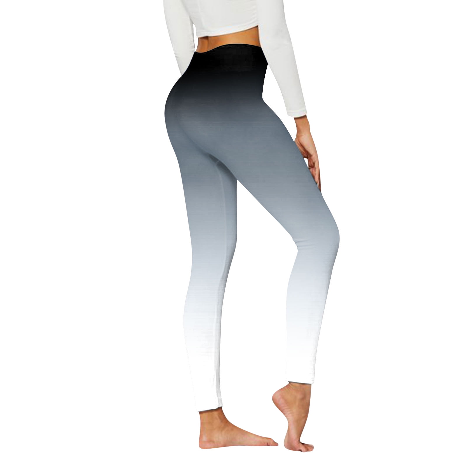 Female Compression Leggings Tights Workout Gradient Print Casual ...