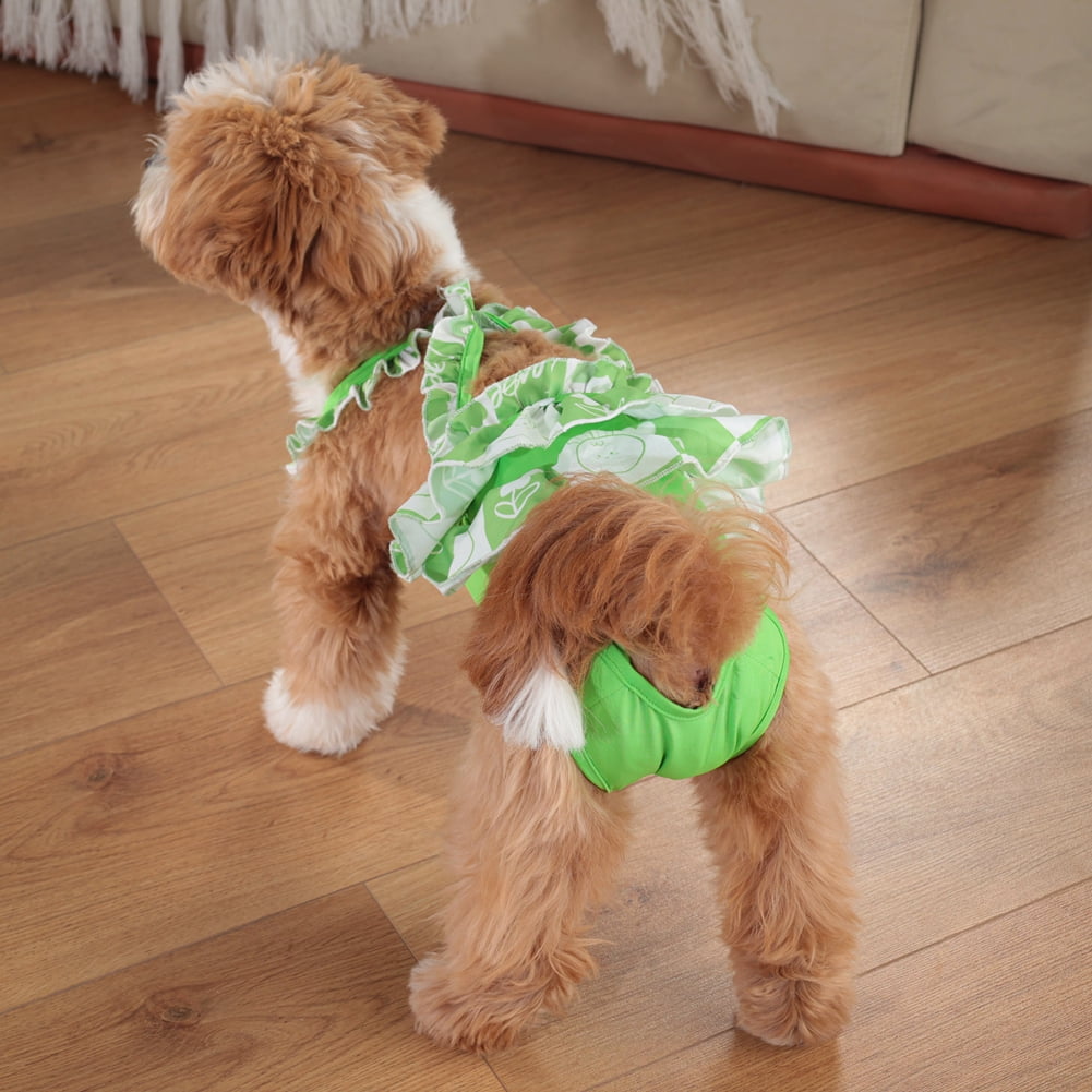 Female Dog Diapers with Suspenders, Reusable Dog Panties Cute Plaid ...
