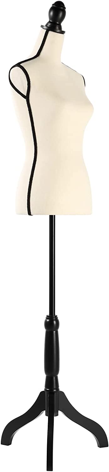Female Dress Form,Sewing Mannequin Body, Torso Body with Tripod Wood ...