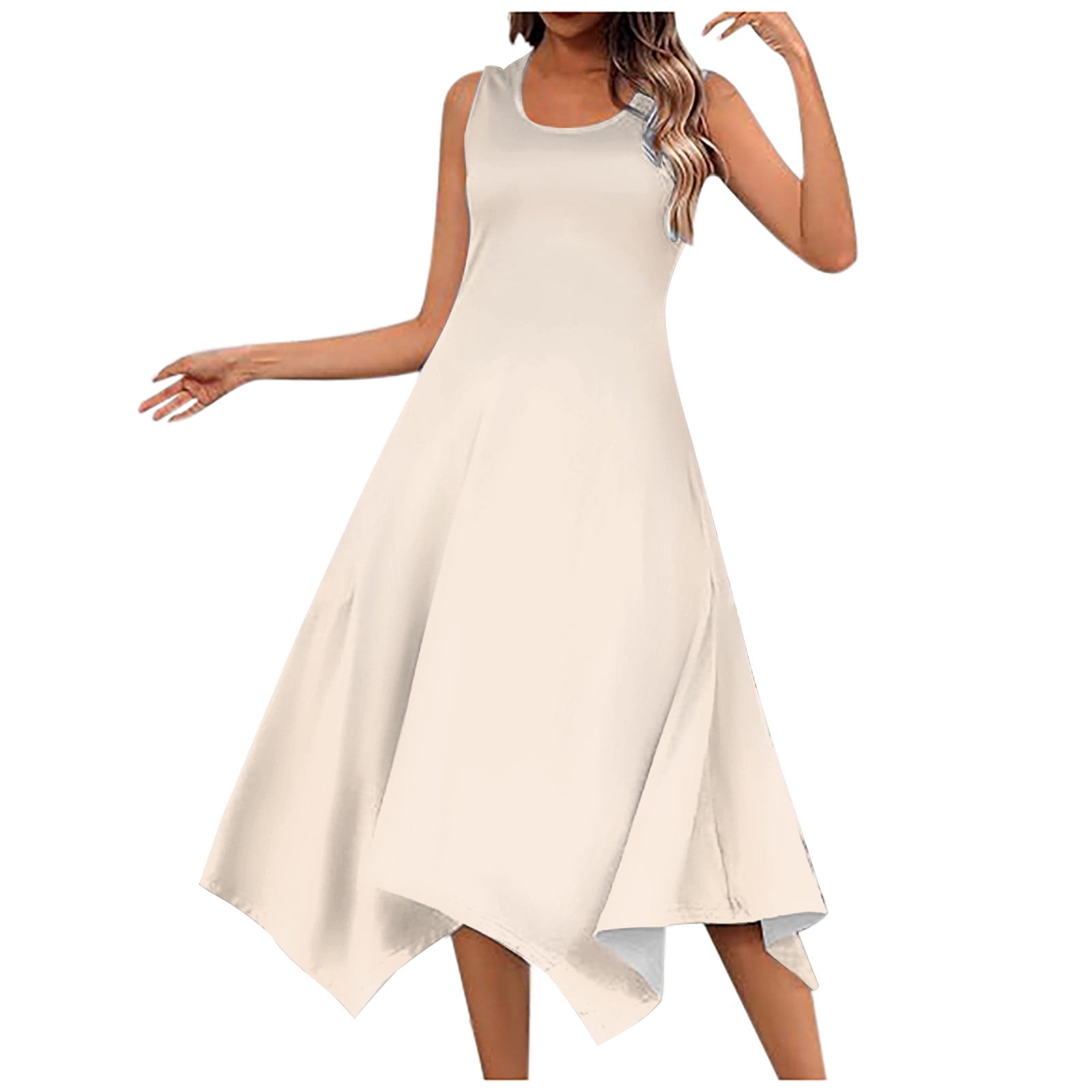Female Dresses Elegant Women'S Fashion Spring And Summer Solid Color ...