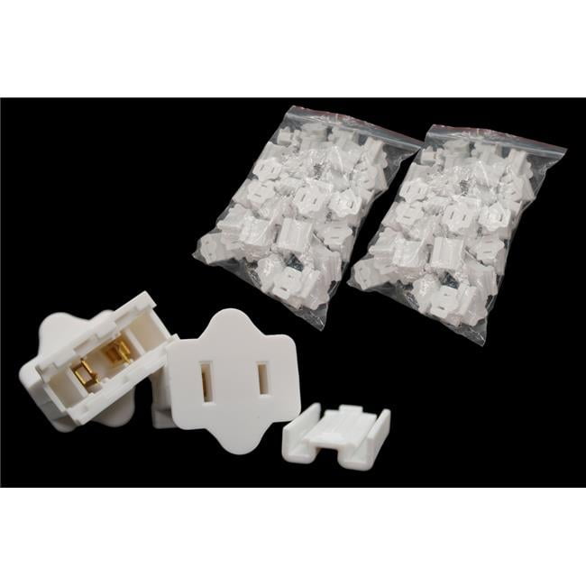 Female Electrical Receptacle SPT-1 Slide-On Plug, White - Pack of 50 ...