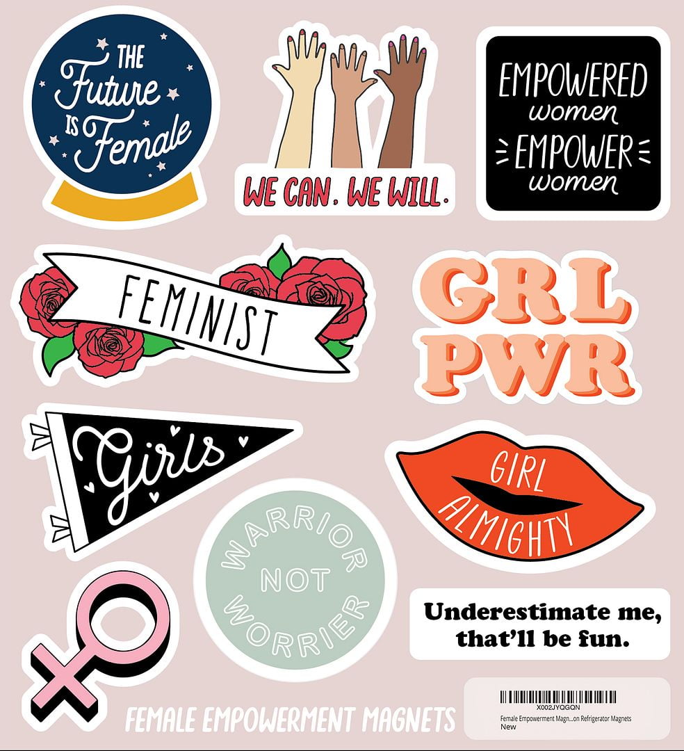 Female Empowerment Magnets / Feminine Magnets Sheet / 10 Feminist ...