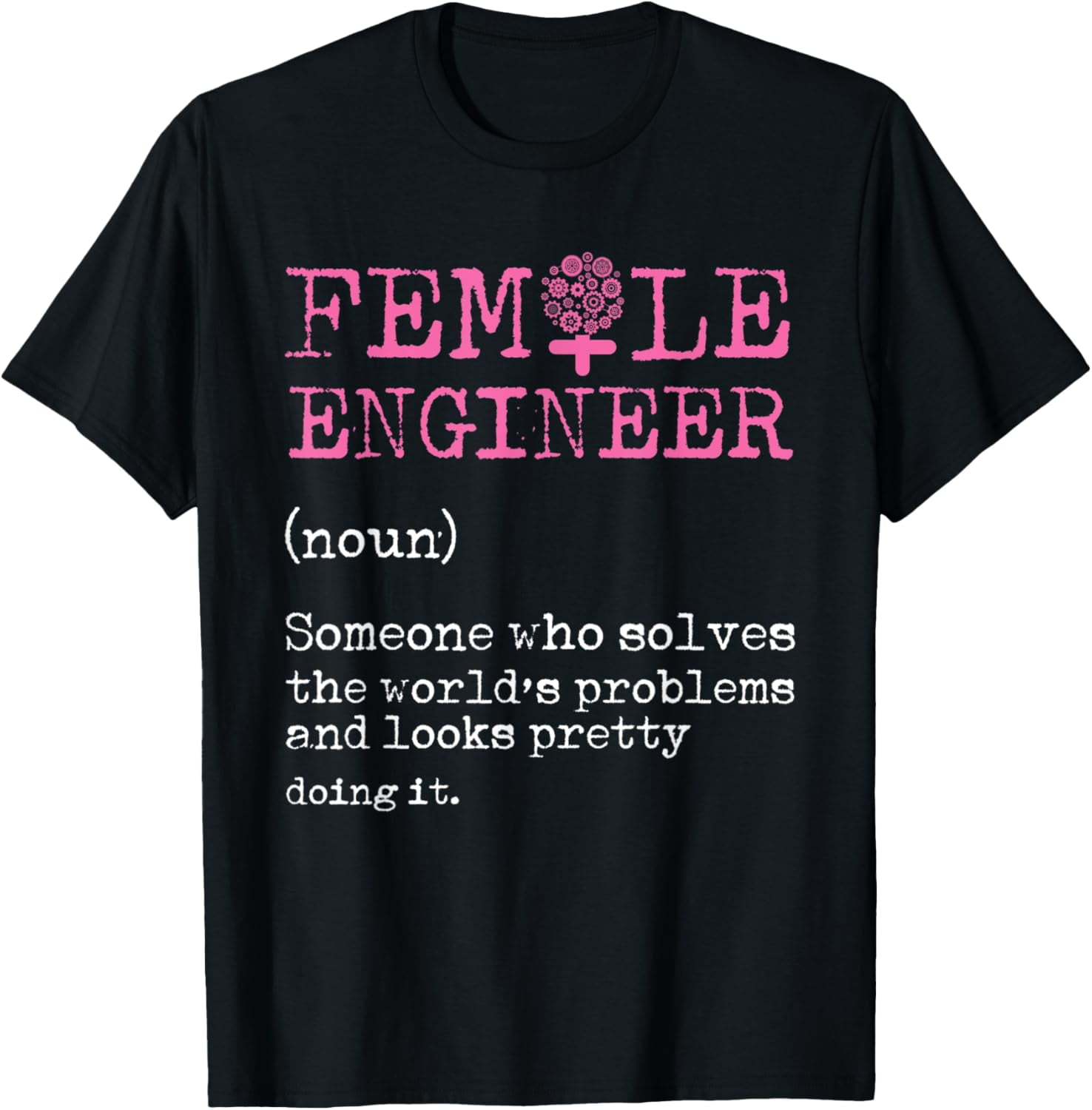 Female Engineer Definition Mechanical Engineering Nerd Geek T-Shirt ...