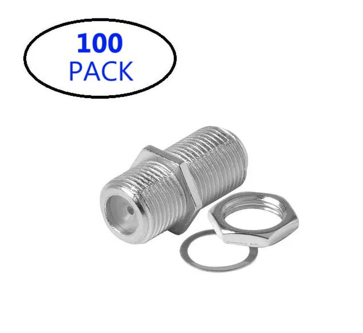 Female F-81 Coax Barrel Coupler Connector - F Type RG6 RG59 Cable Wire ...