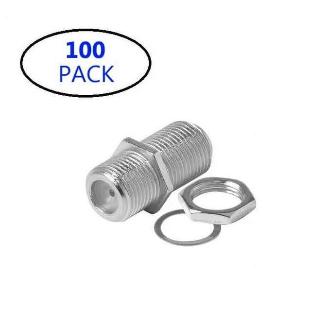 Female F-81 Coax Barrel Coupler Connector - F Type RG6 RG59 Cable Wire ...