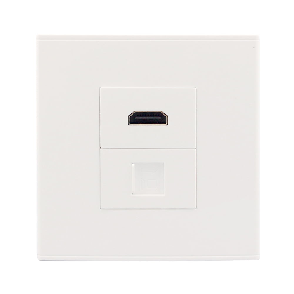 Female To Female Ethernet Faceplate Ethernet Wall Plate HDMI With CAT6 ...