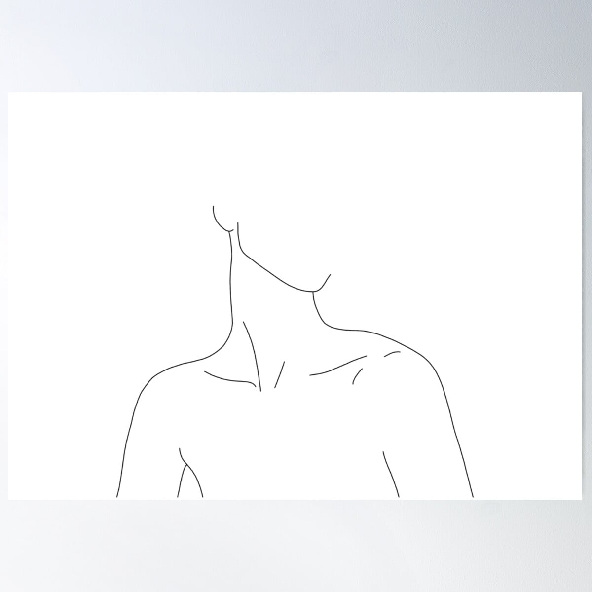Female Figure Illustration - Gwen Poster Wall Art, Modern Wall Decor ...