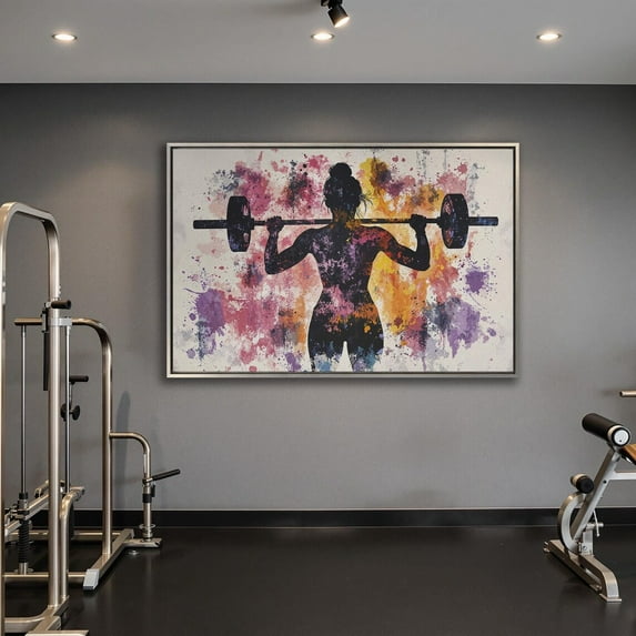 Female Fitness Art, Gym Workout, Motivational Decor Home Decor UNFRAMED ...