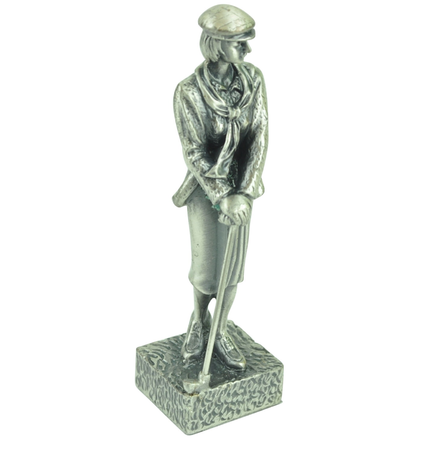 Female Golfer Statue Mini Statue Cast Metal Pewter Paperweight Décor ...