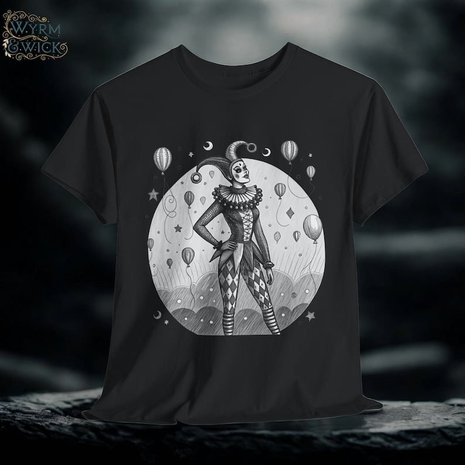 Female Harlequin Jester Unisex Heavy Cotton Tee, Medieval Fantasy ...