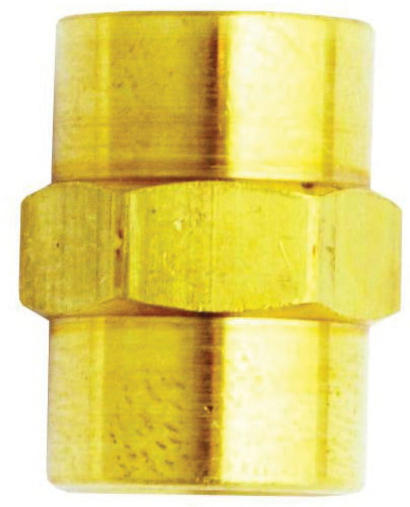 Female Hex Coupling Brass Fitting 2 Pack - Walmart.com