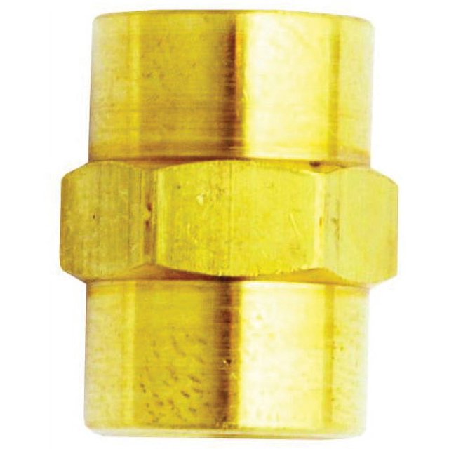 Female Hex Coupling Brass Fitting 2 Pack - Walmart.com