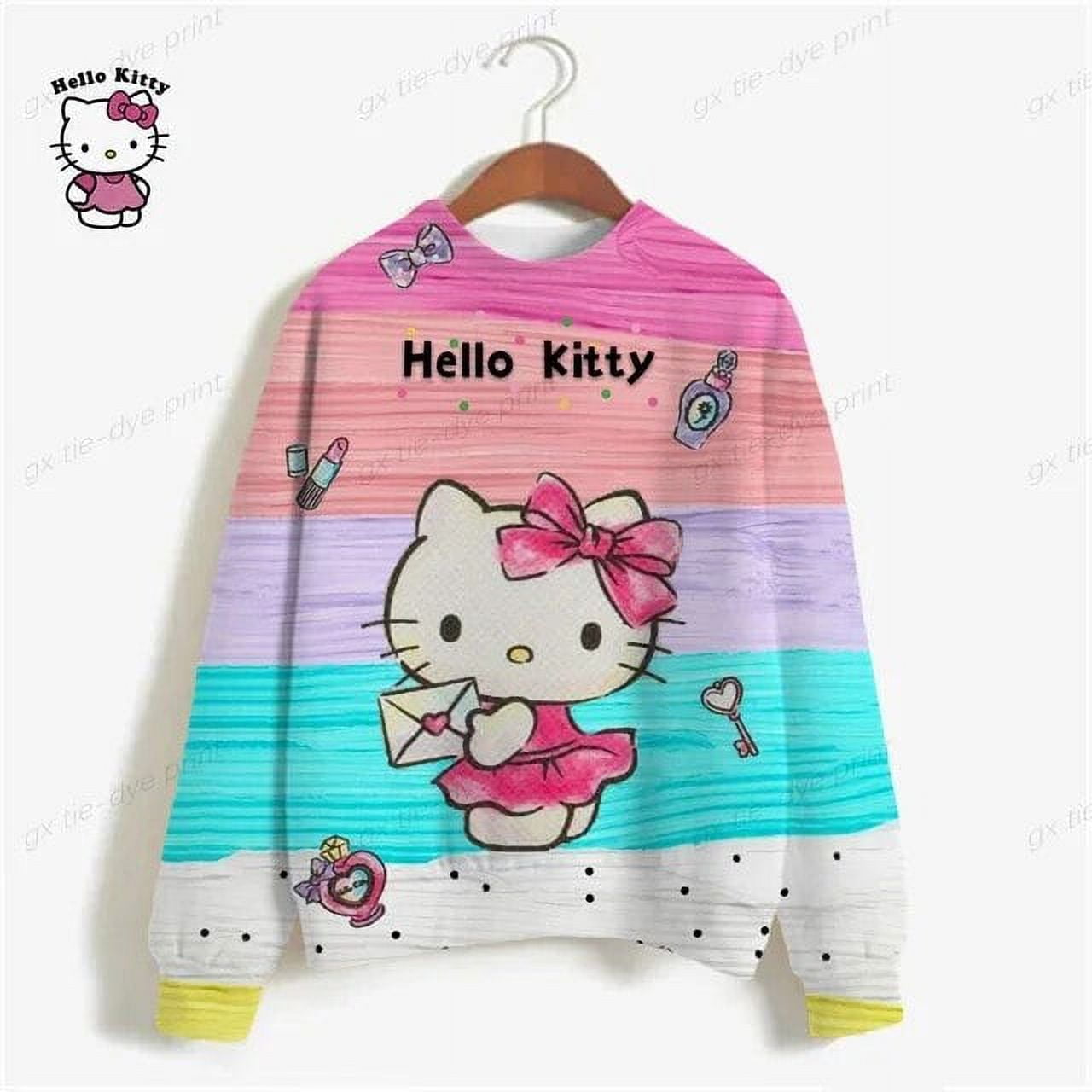 Female High Street Sweatshirt For Women Hoodies Graphic HELLO KITTY Y2k ...