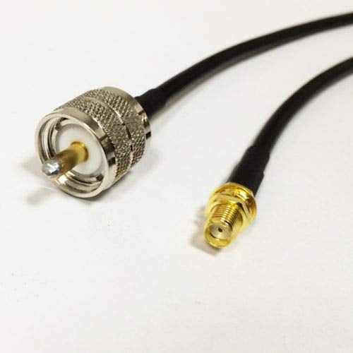 Female Jack to UHF Male PL259 RF Coax Cable Adapter RG58 50cm 20" New ...