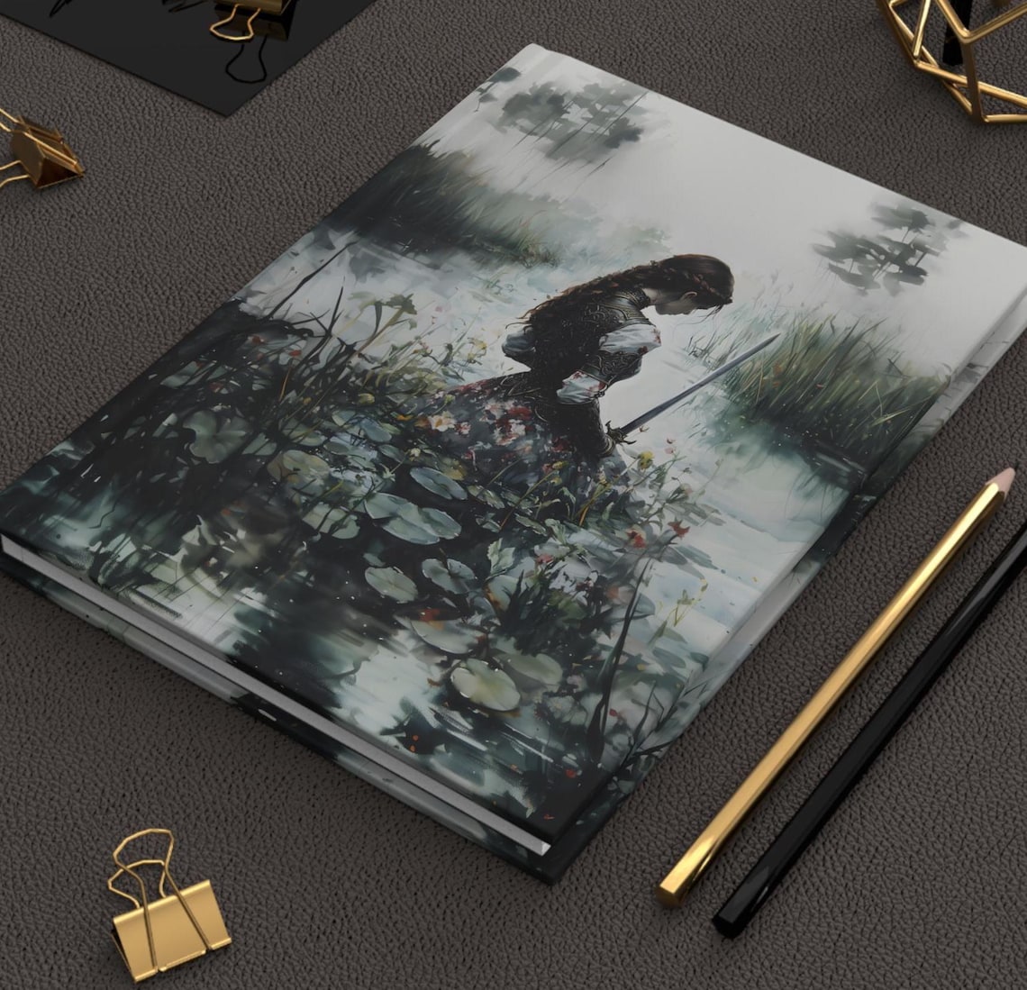 Female Knight Hardcover Journal - Adventure Diary, Gift For Fantasy ...