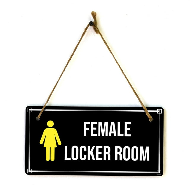 Female Locker Room 5x10 Hanging Plus Wall or Door Sign | Home & Office ...